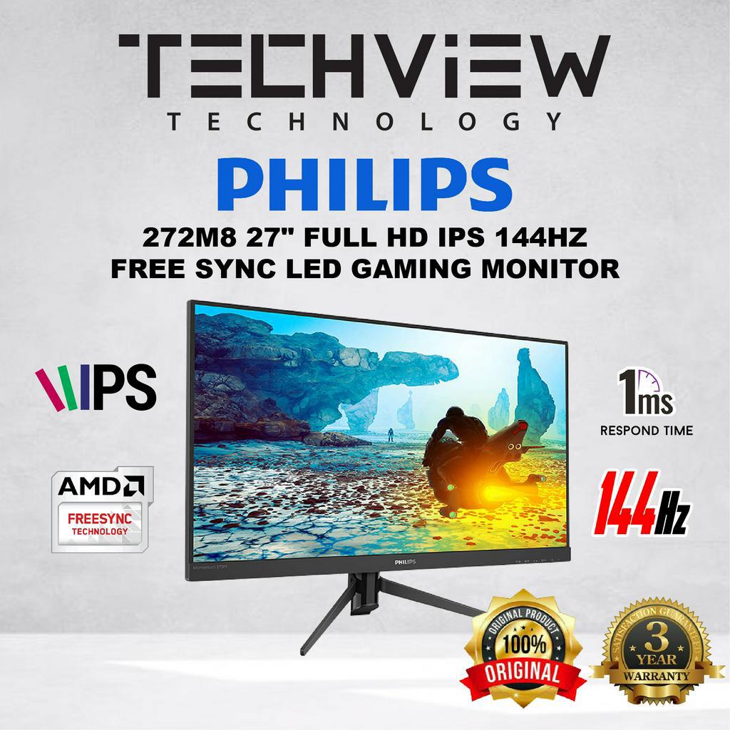 Philips 272M8 27" FULL HD IPS 144Hz Free Sync LED Gaming Monitor ...