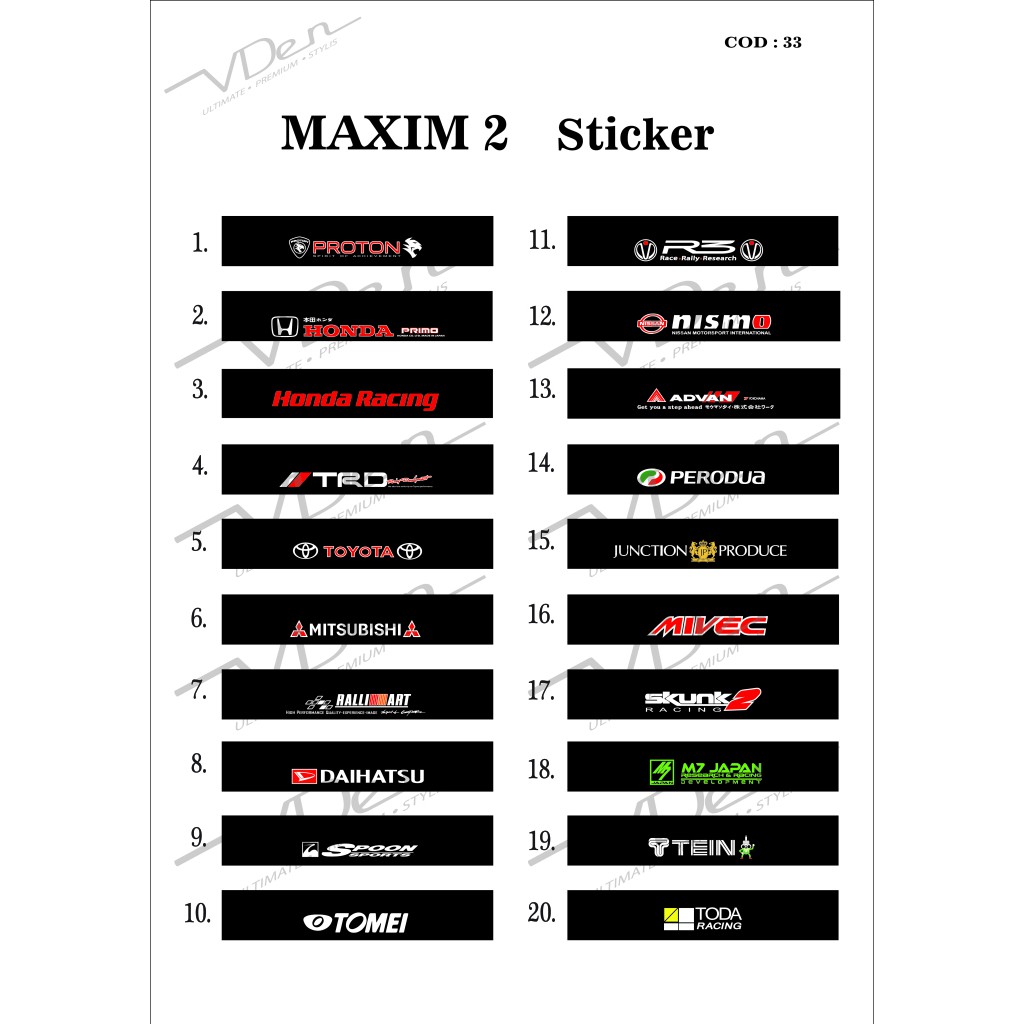 M2 WINDSCREEN STICKER | Shopee Malaysia