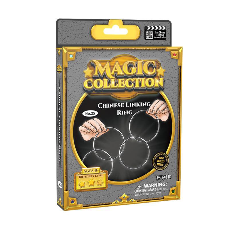 [Babao] [Magic 25] Linking Ring Magician Kids Magic Set Trick Kit ...