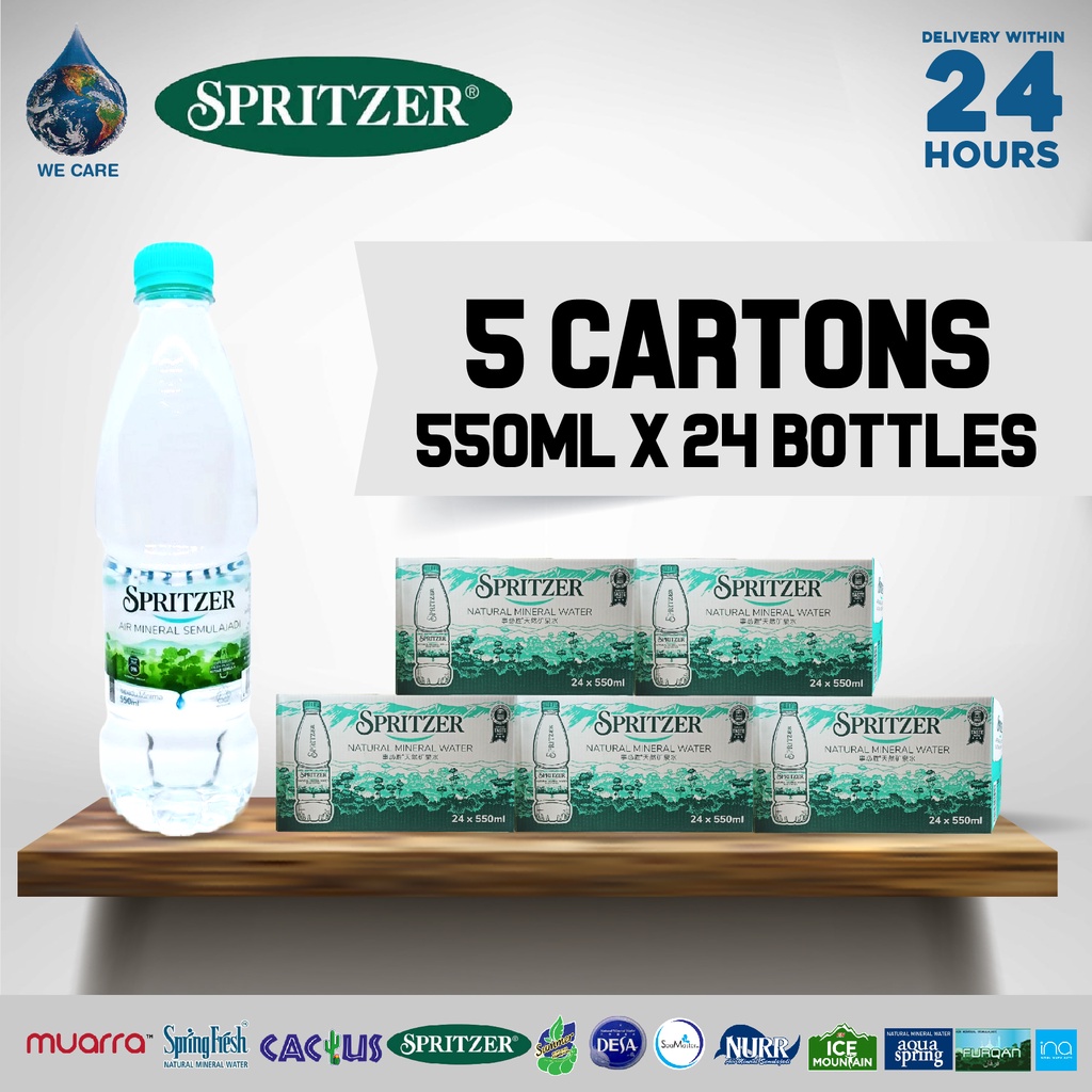 SPRITZER Mineral Water (550ml x 24 Bottles x 5 Cartons) | Shopee Malaysia