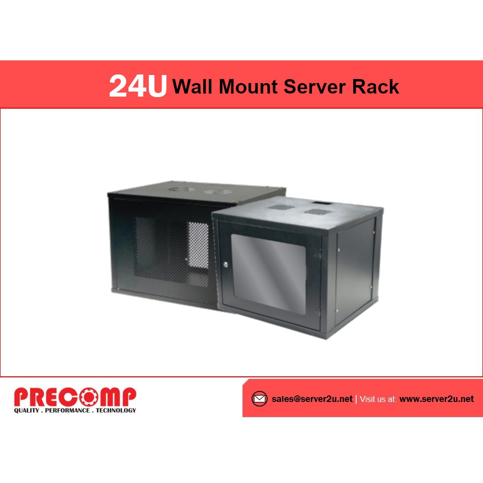 [CUSTOM BUILT] ST Rack 24U Wall Mount Server Rack (Perforated/Perspex ...