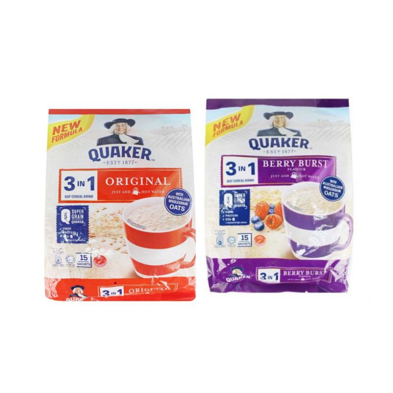 Quaker instant oatmeal drinks 3in1⚠️clearstock(4/2021) | Shopee Malaysia