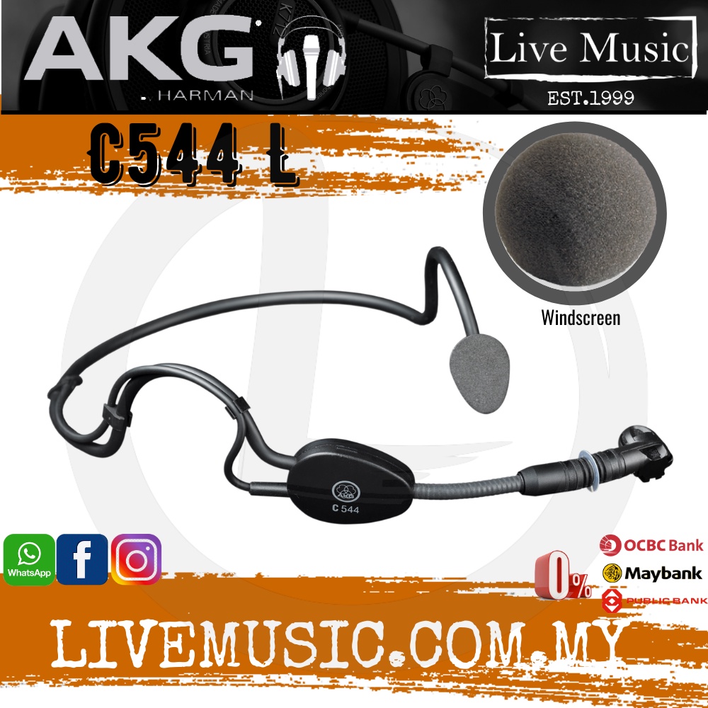 AKG C544 L High-performance Sports Headworn Condenser Microphone (C544L) | Shopee Malaysia