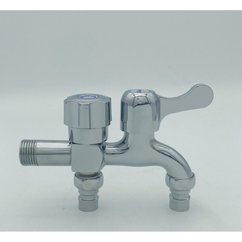 1/2 INCH Two Way Water Tap Toilet Plumbing Laundry Garden Tap Bathroom ...