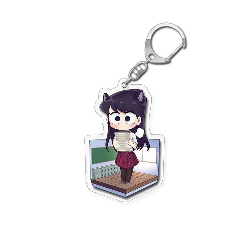 Cute Komi Can't Communicate Keychain Anime Keyring Cute Bag Pendant ...