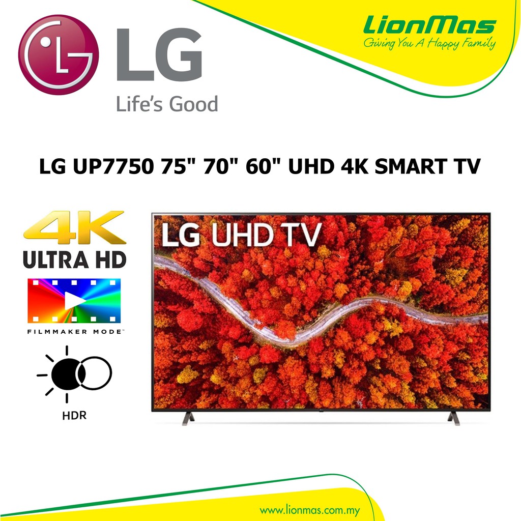 LG UHD 4K Smart TV (75''/70"/60") UP7750 | Shopee Malaysia