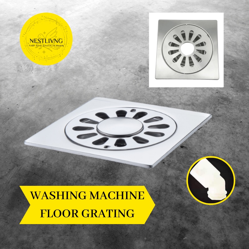 Penutup Lantai Mesin Basuh + Penyambung Sudut SUS 304 Washing Machine ...