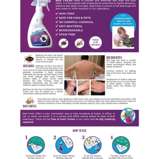 BEDFRESH SPRAY ERADICATE BED BUGS AND DUST MITE 500ML[ BUNUH PEPIJAT ...