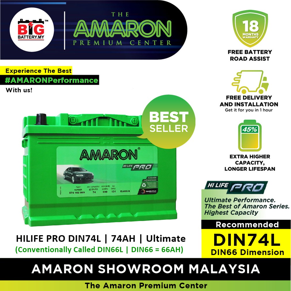 AMARON DIN74L CAR BATTERY | 4 X 4 Vehicles | Toyota Hilux, Fortuner ...