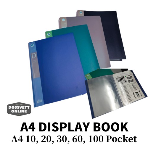 [DOSSVETT] A4 10, 20, 30, 60, 100 Pocket Clear Book , Clear Holder File ...