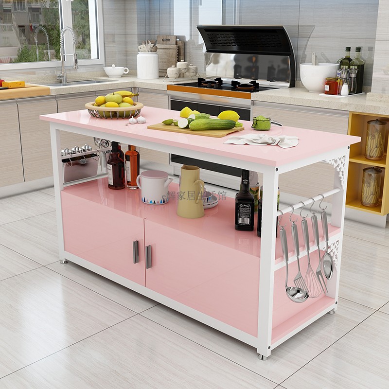 Kitchen cutting table simple operation table, multi-function rack ...