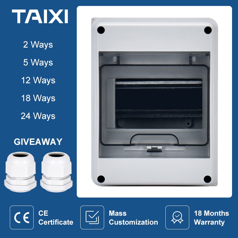 2/5/8/12/15/18/24 Ways Outdoor Waterproof Electrical Distribution Box ...