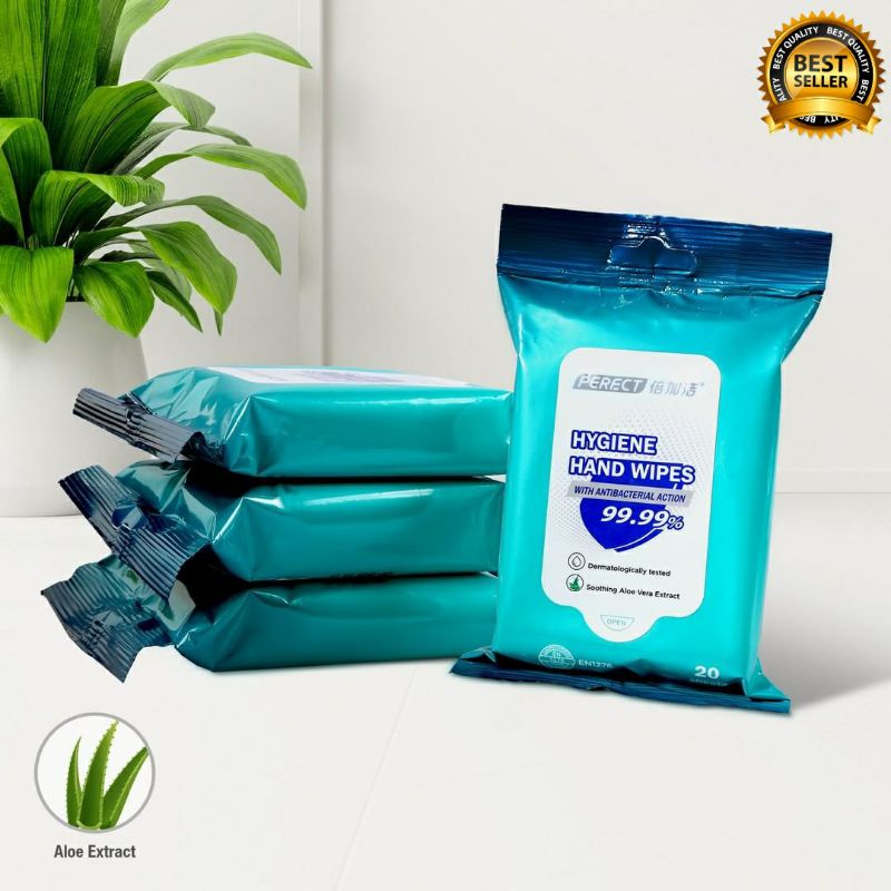 [ READY STOCK ] PERFECT Antibacterial Hygiene Hand Wipes (20's ...