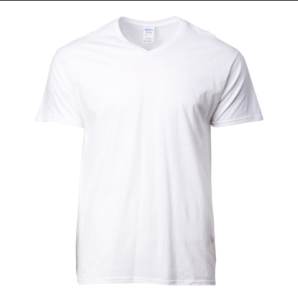 V-NECK [PREMIUM] Plain Cotton T-Shirt Short Sleeve 190Gsm [Men/Women ...