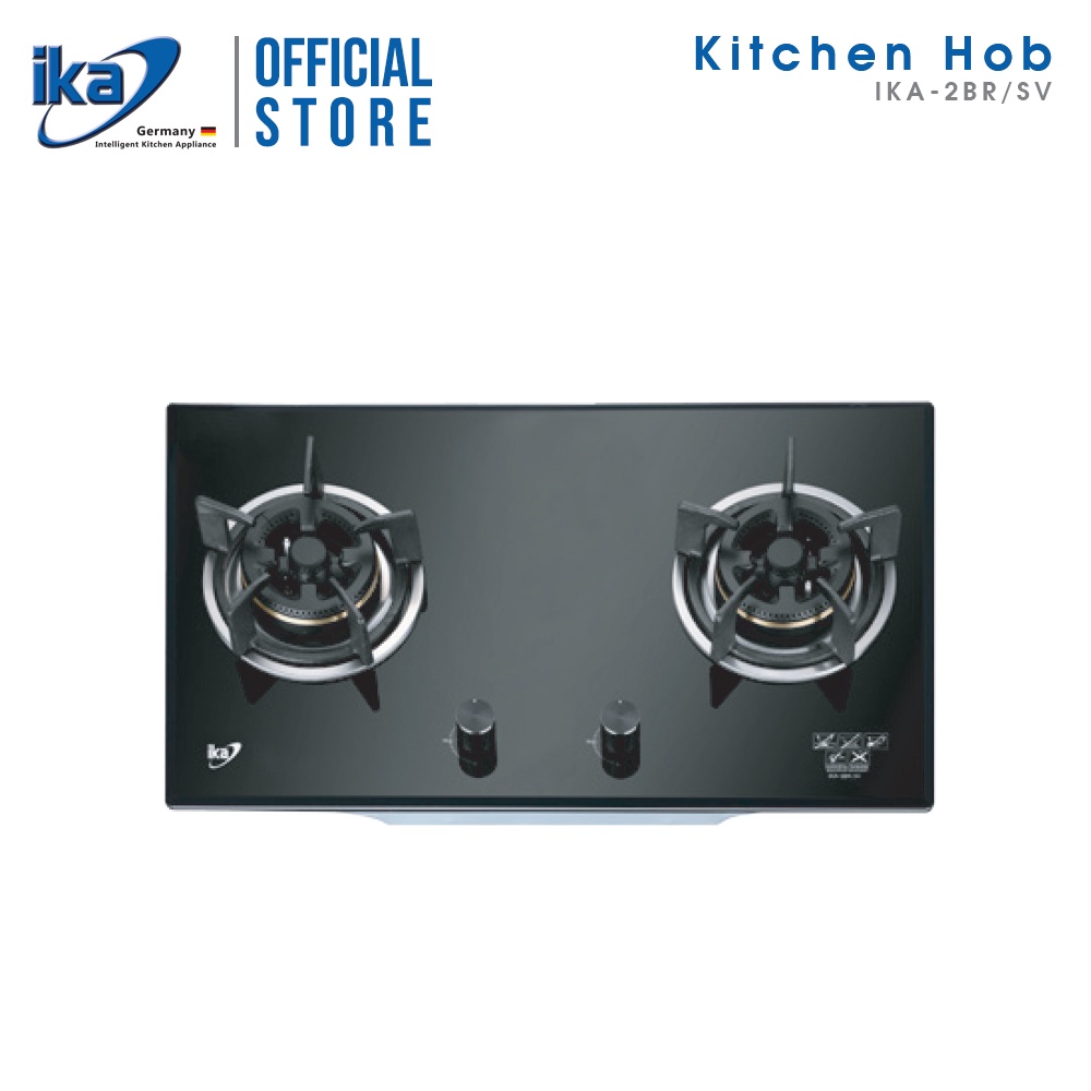 IKA Cooker Gas Hob IKA-2BR/SV (3 Rings Burner + Lotus Flame) | Shopee ...