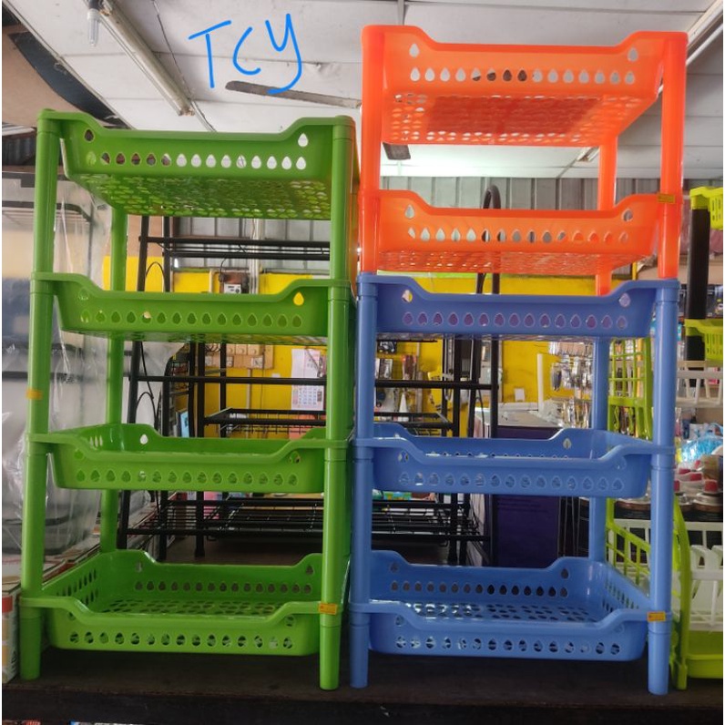 TP MULTI PURPOSE SHELF PLASTIC RACK 2/3/4TIER RAK PLASTIK | Shopee Malaysia