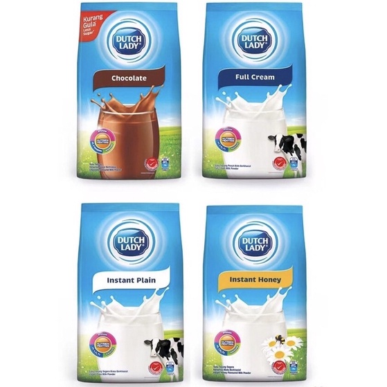 Dutch Lady Full Cream/coklat/Honey/ Instant Plain 350g/600g/900g(exp ...