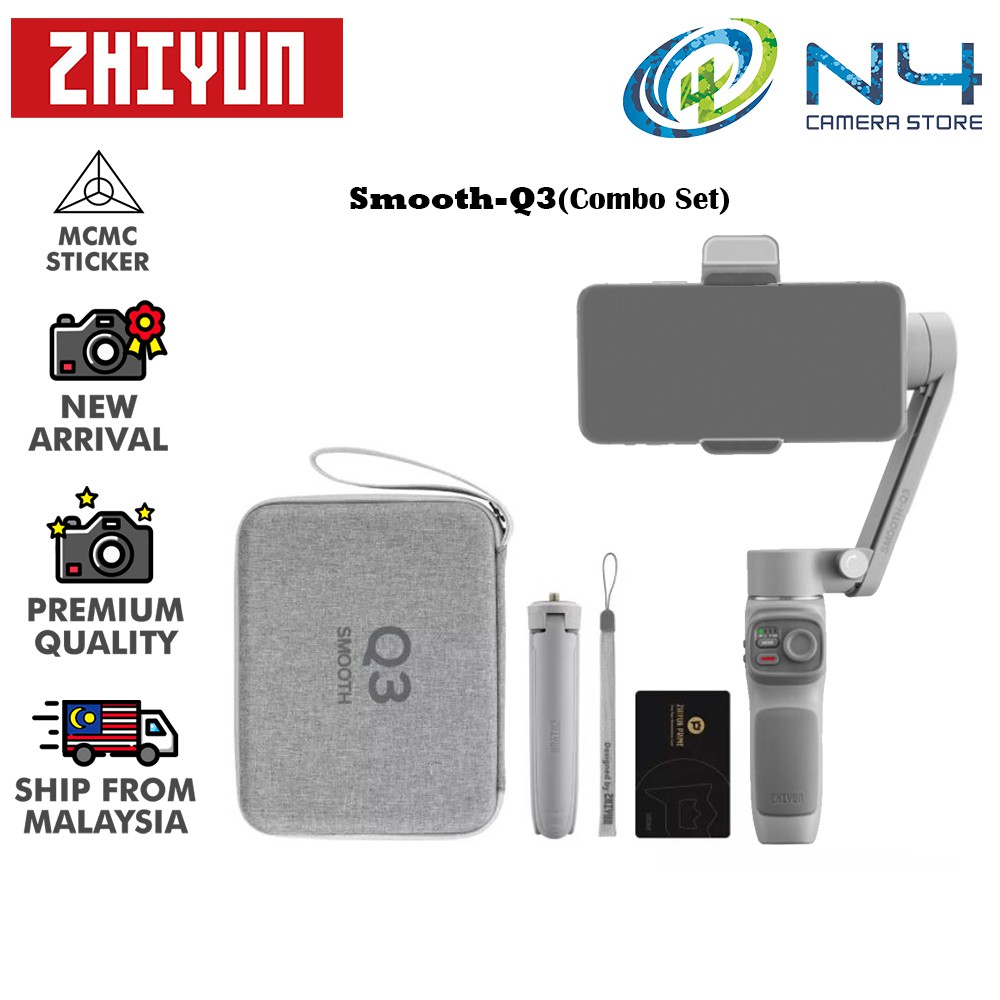 ZHIYUN SMOOTH Q3 Smartphones Gimbal 3-Axis Flexible Phone Handheld Stabilizer with Fill Light ...