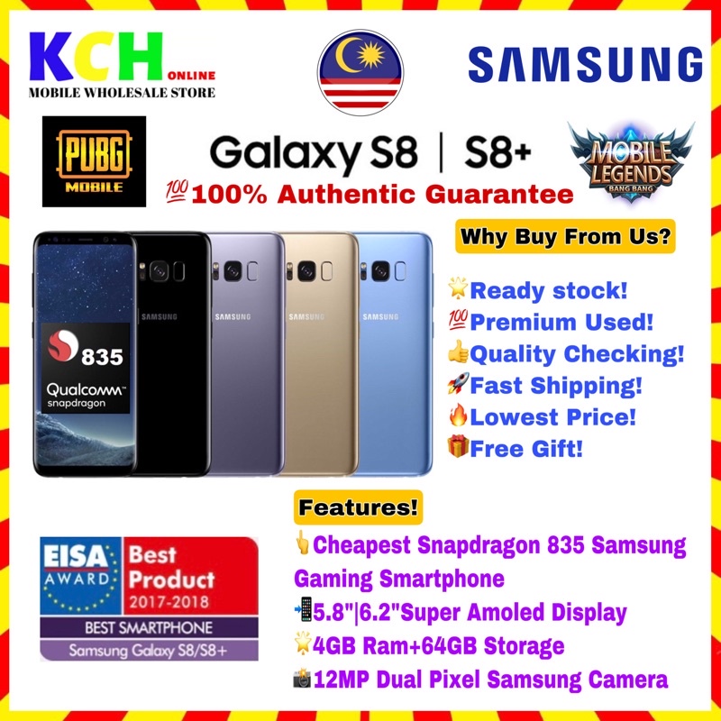 🥇(DEMO UNIT)Samsung Galaxy S8/S8 Plus/S8+ Super AMOLED HDR10 Android 9. ...