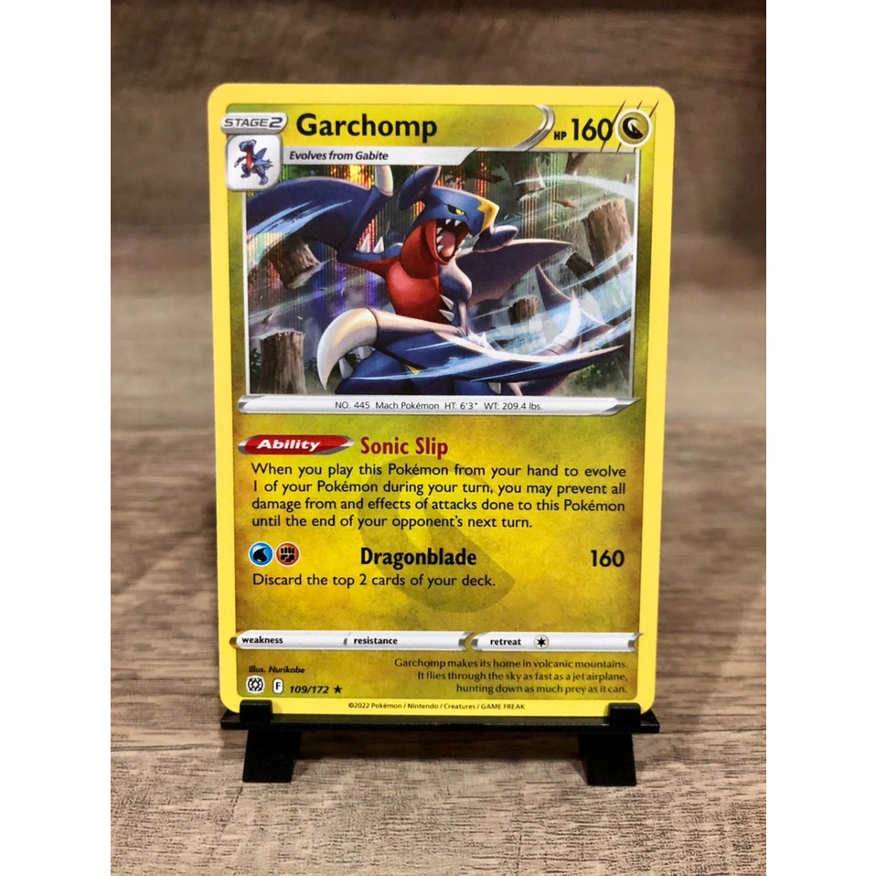 Pokemon TCG (Holo Rare) Garchomp 109/172 (SS9 Brillant Star) Pokemon ...