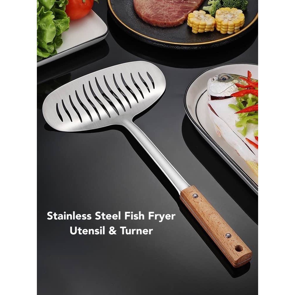 Stainless Steel Fish Fryer Utensil/ Fish Fryer Turner/ Alatan-Alatan ...
