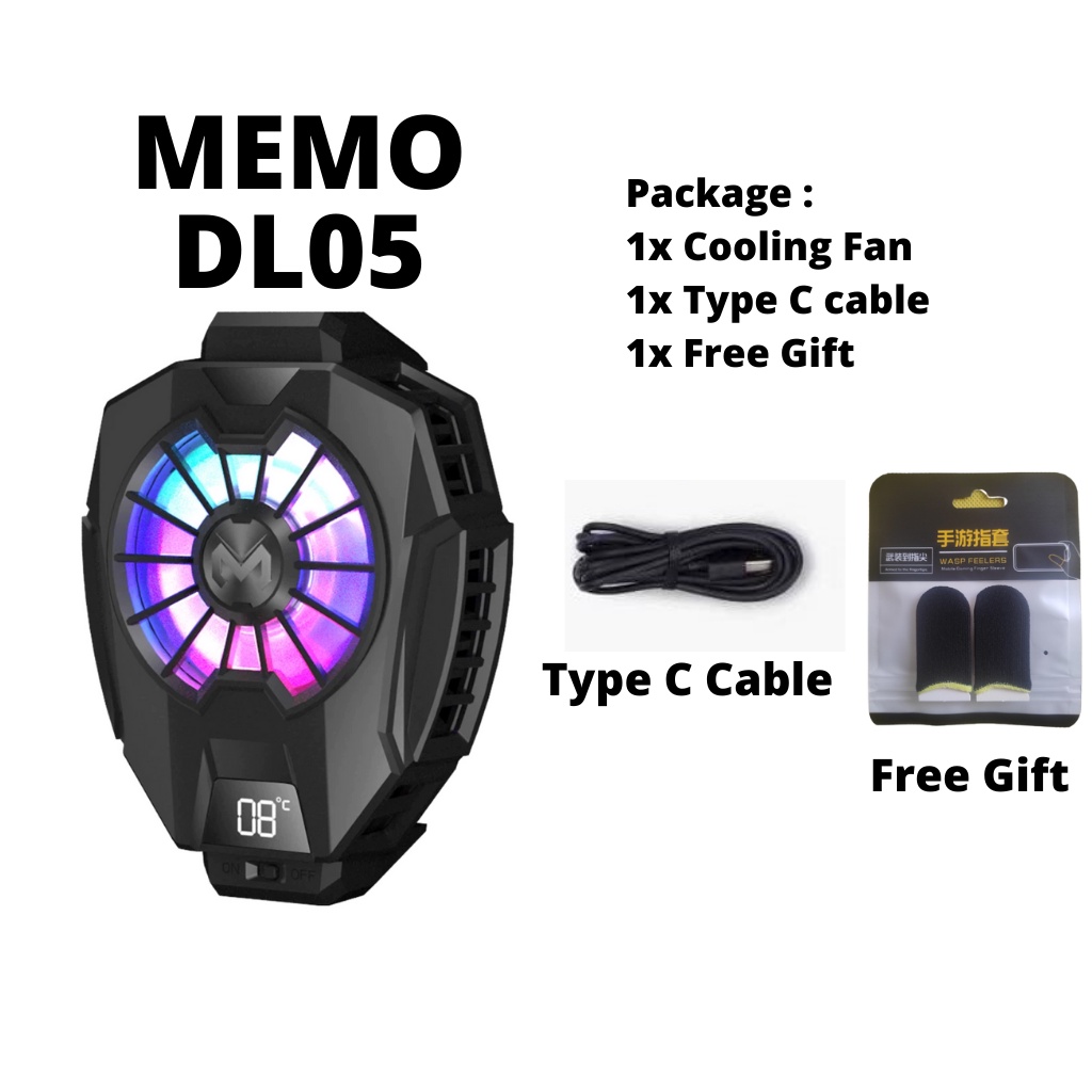 Phone Cooler Ice Cooling Flydigi Wing 2 PRO System Wired Mobile Cooling Fan Original MEMO DL01 ...