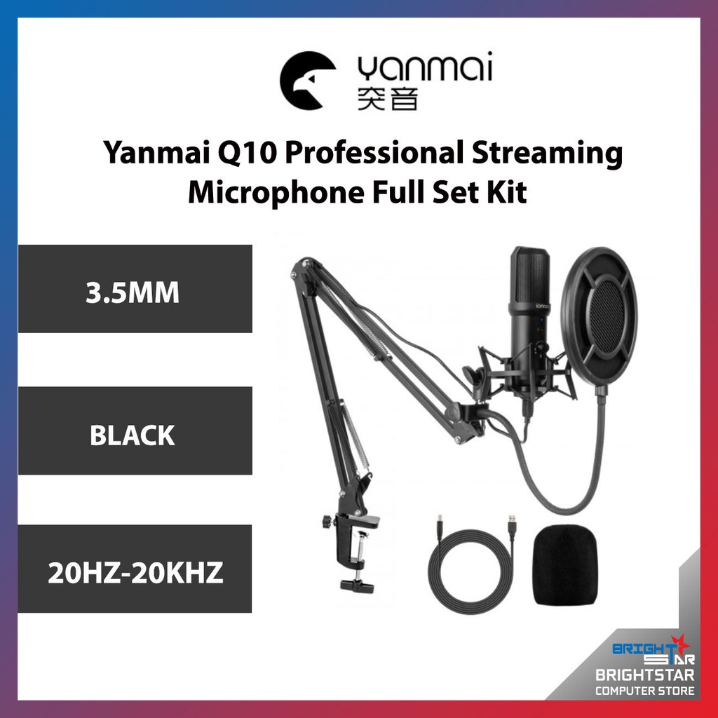 Yanmai Q10 Professional Streaming Microphone Full Set Kit | Shopee Malaysia