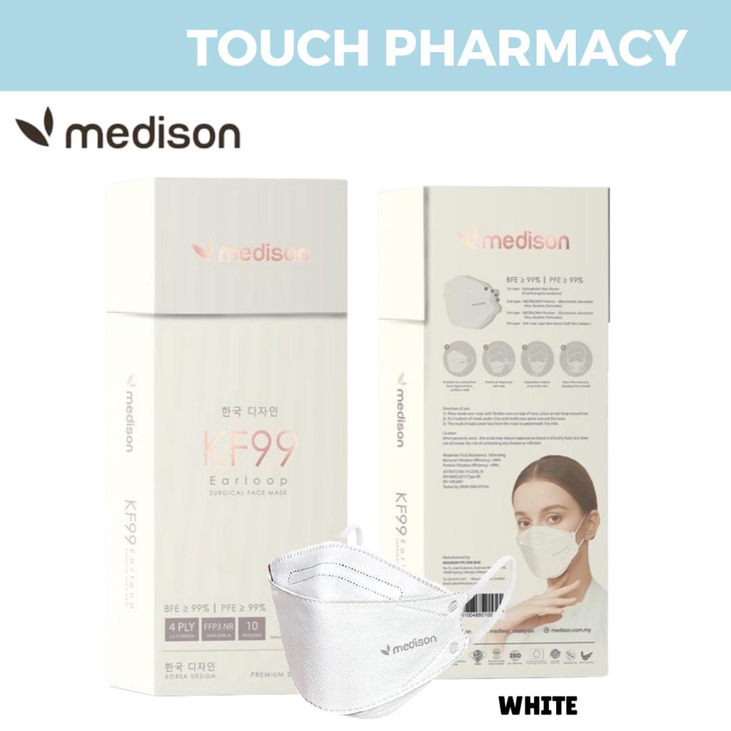 MEDISON KF99 ADULT Face Mask /Korean Standard/Korean Design 10's/BOX ...