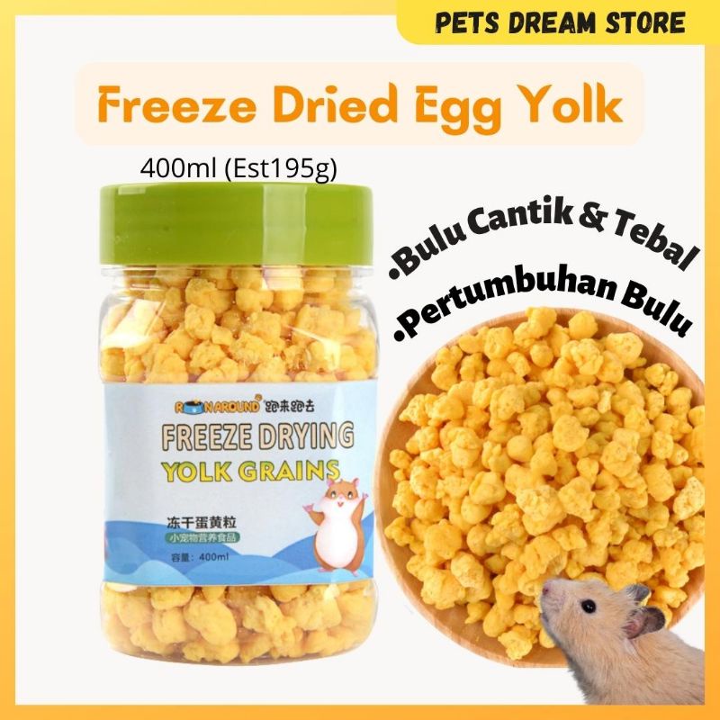 Freeze Dried Egg Yolk grain 400ml hamster snack hamster food beautiful ...
