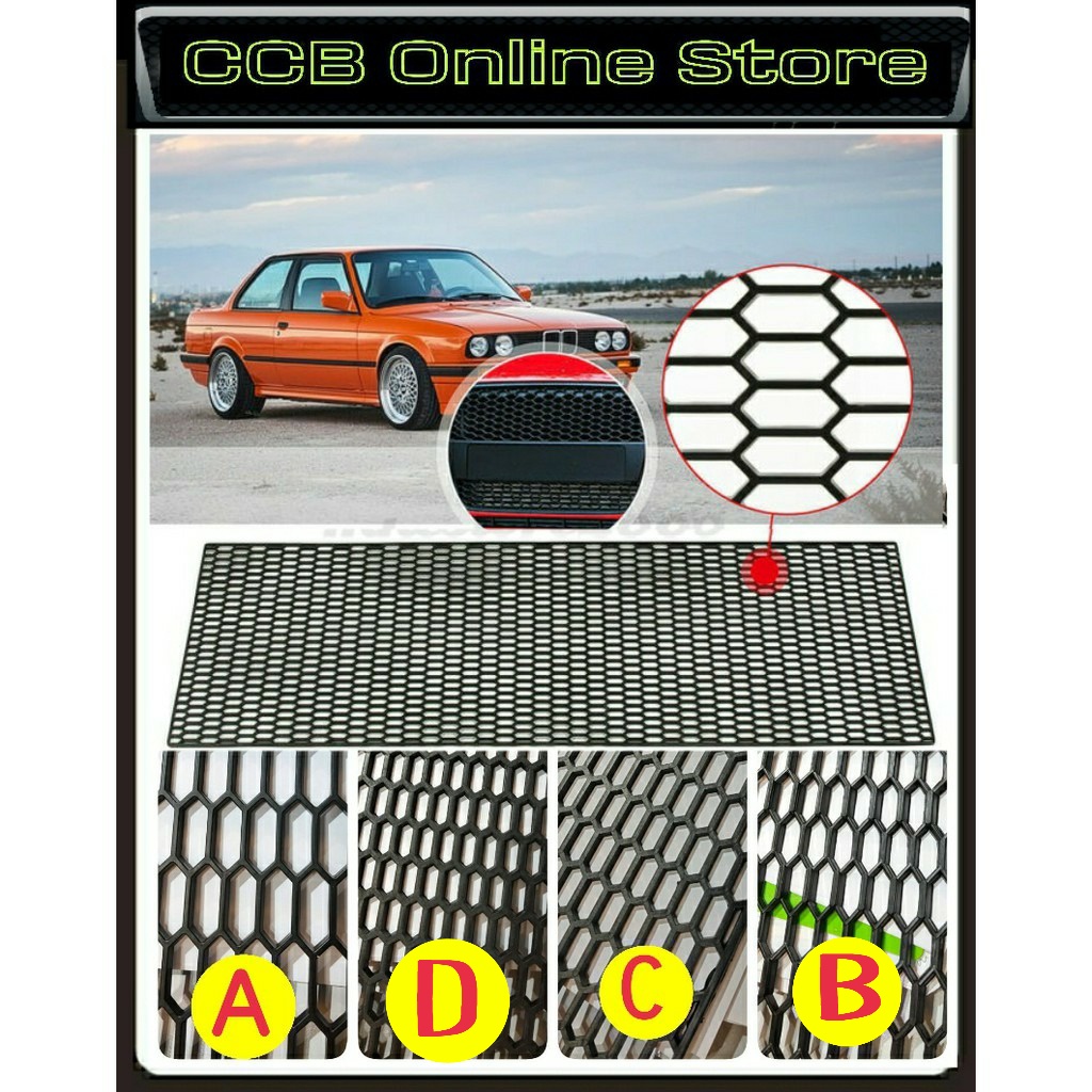 Universal Car Mesh Universal ABS Honeycomb Grill Plastic Front Car ...