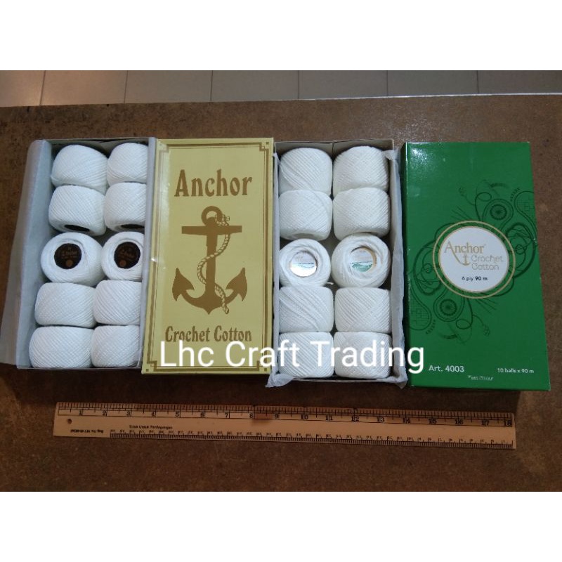 💥READY STOCK💥Anchor Crochet Cotton Size No.2 , 8 , 10 / Benang Kait ...