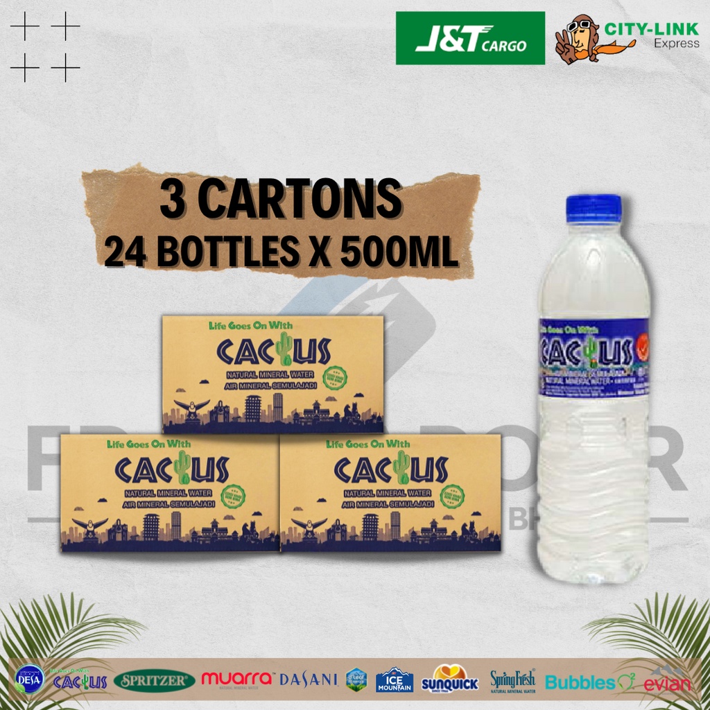 Cactus Mineral Water 3 carton (72 x 500ml) with FAST COURIER SERVICE to ...