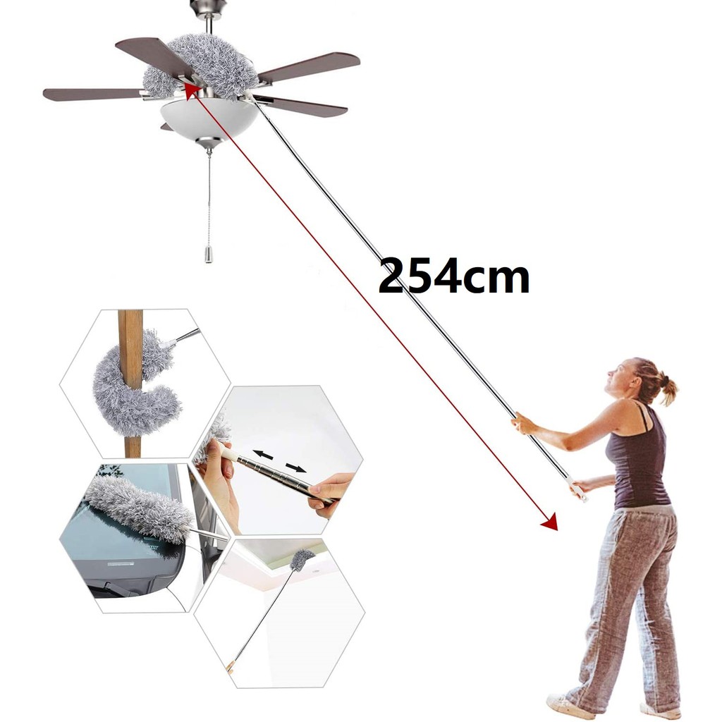 READY STOCK Hot sale,254cm Long Microfiber Duster,Bendable Retractable ...