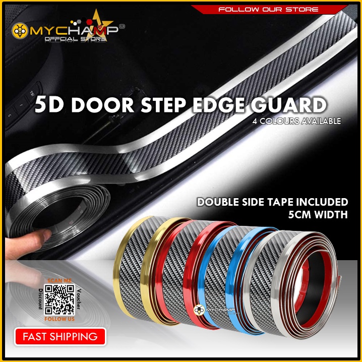 1Meter Car Sticker 5D 6D Carbon Fiber Universal Styling Car Door Sill ...