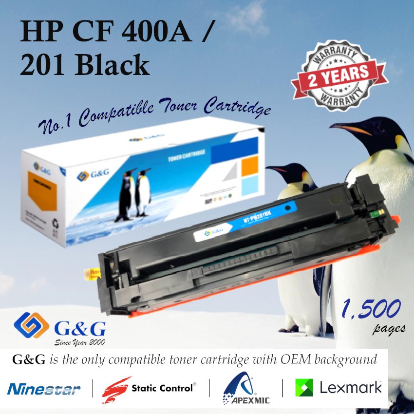 HP CF400BK (HP 201 BK)compatible G&G brand the only international brand ...