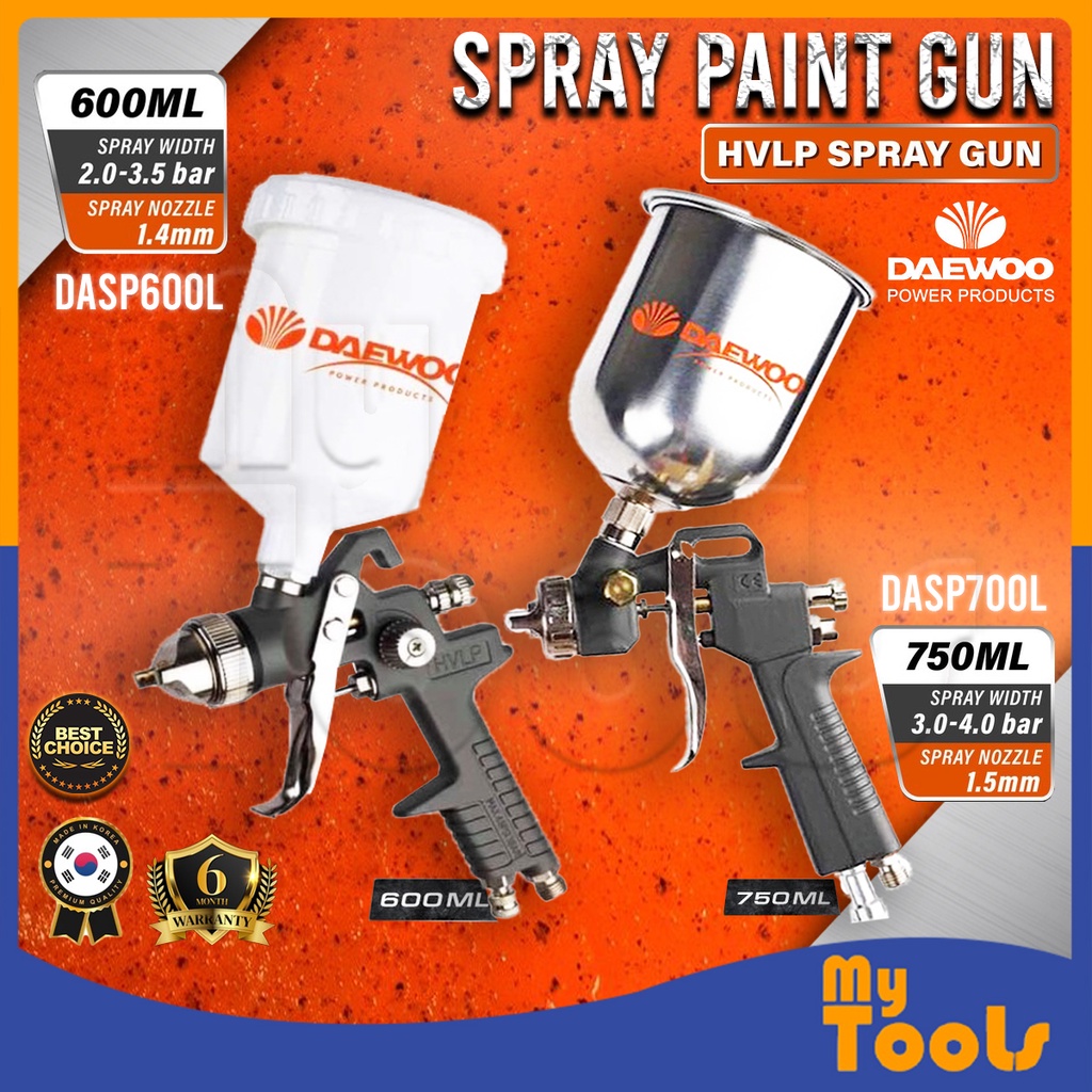DAEWOO Spray Gun | DASP600L & DASP700L | 600ml & 750ml | Paint Sprayer ...