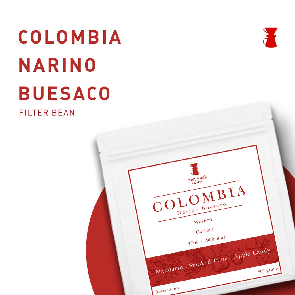 Ang Ang's Roastery "Limited Series" Single Origin Coffee Bean - Colombia Narino Buesaco (200g ...
