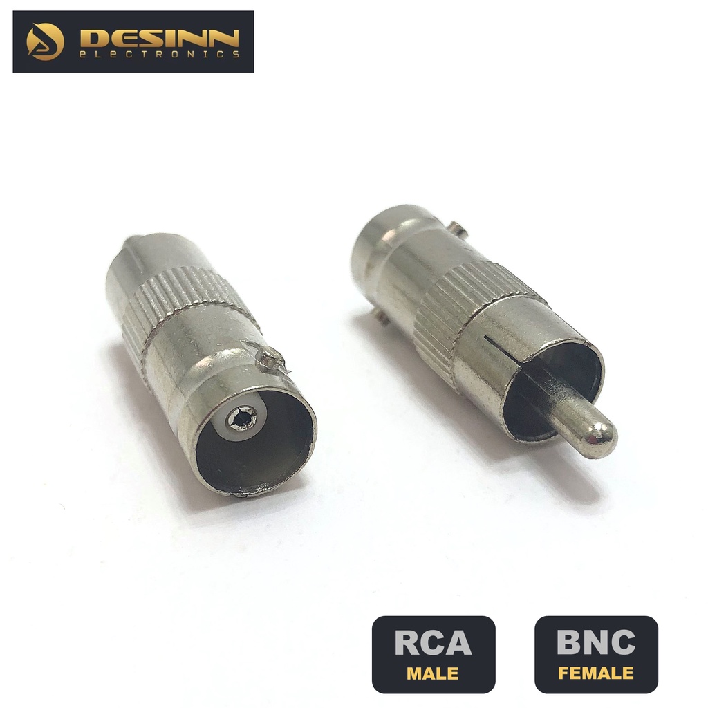 Desinn BNC to RCA Adapter BNC Female to RCA Male Connector Coaxial Coax RG6 Adapter Coupler for ...