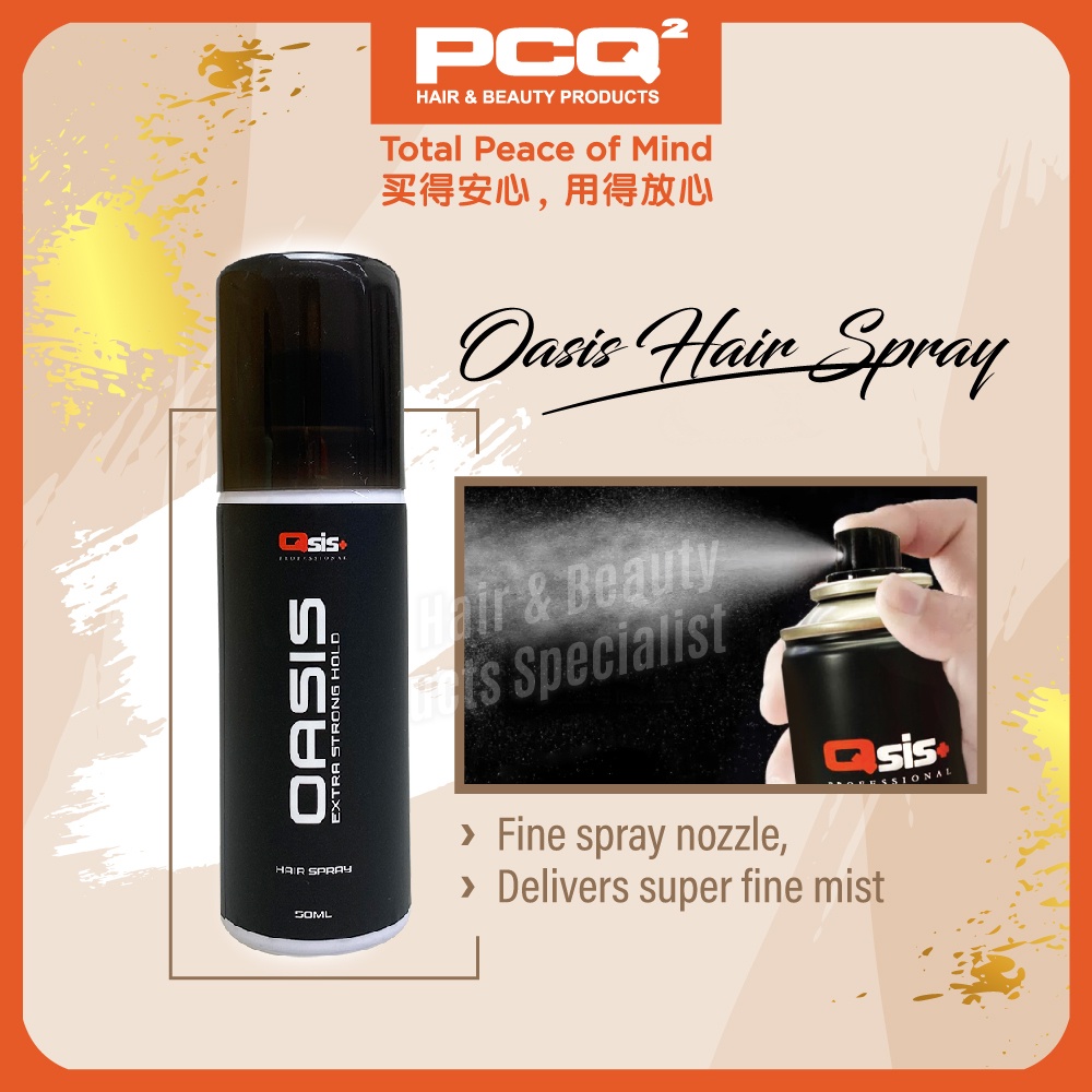 Plus+ Qsis OASIS Hair Spray Extra Strong Hold 50ML | Shopee Malaysia