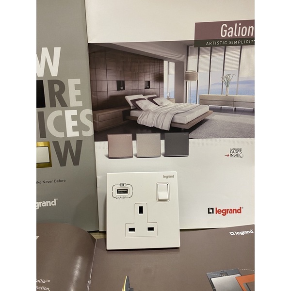 LEGRAND GALION 282441 13A SWITCH SOCKET WITH USB WHITE | Shopee Malaysia