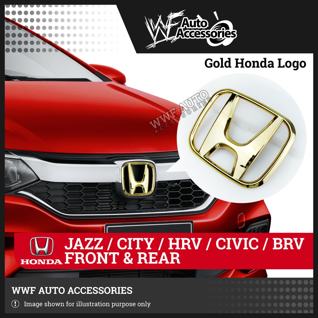 Gold Honda Logo Gold）Honda LOGO EMBLEM Jazz / City / HRV / Civic ES