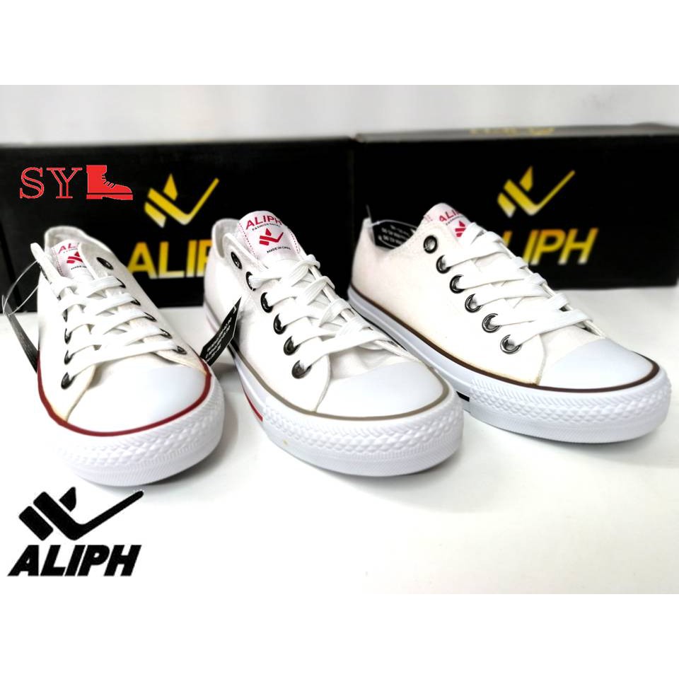(SY Shoes) *Offer* ALIPH LACE-UPS WHITE CANVAS SHOES / KASUT CANVAS ...