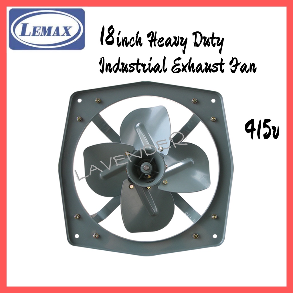 LEMAX Industrial Exhaust Fan Heavy Duty (IEF-HD18 /IEF-HD18T) | Shopee ...