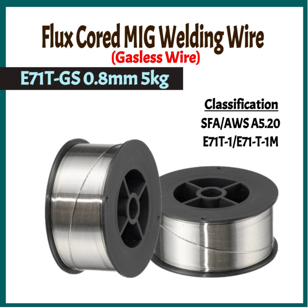 MIG Flux Cored Gasless Welding Wire E71T-GS 0.8mm 5kg | Shopee Malaysia