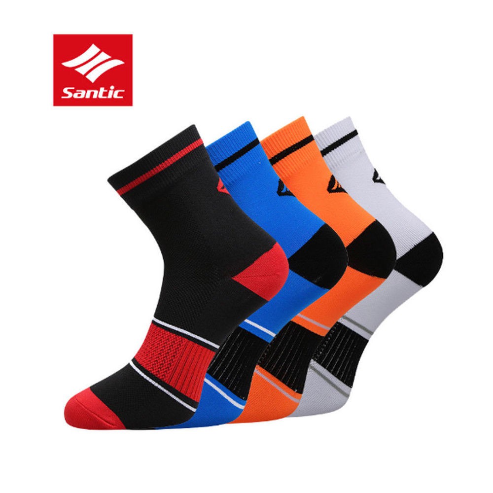 New Design SANTIC Cycling Breathable Socks Sport Racing Running Socks ...