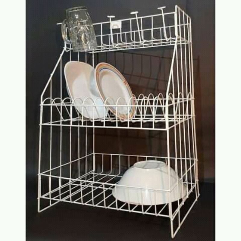 3 Stacking Wire Plate Rack | Shopee Malaysia