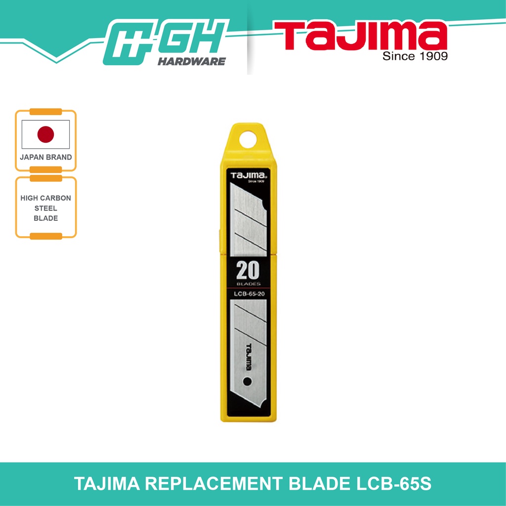 [ GH HARDWARE ] TAJIMA Extra Heavy Duty Cutter Replacement Blade - 10pcs ( LCB-65S ) | Shopee ...