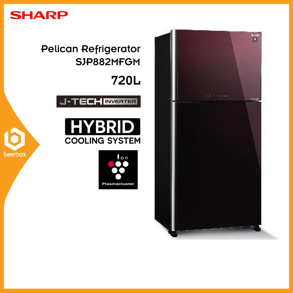 Sharp SJP882MFGM 720L Pelican Refrigerator J-Tech Inverter ...