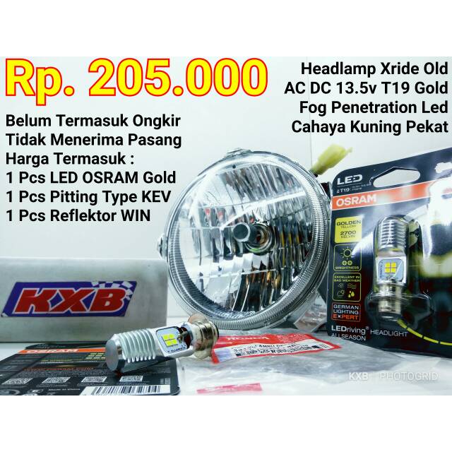 Yamaha X-Ride Headlamp Reflector Package X-Ride Headlamp 1 Set AC DC ...