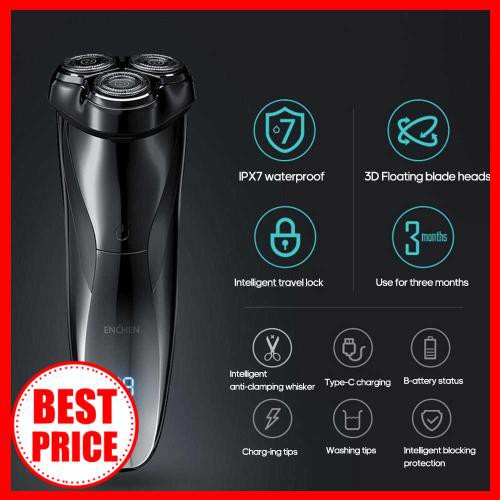 ENCHEN Smart Shaver (Intelligent Mode) Type Portable Three Blade Heads ...